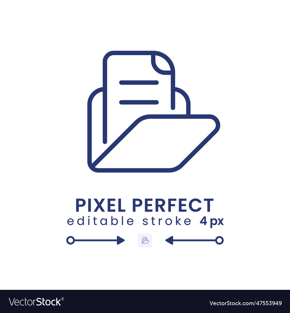 Computer files folder linear desktop icon Vector Image