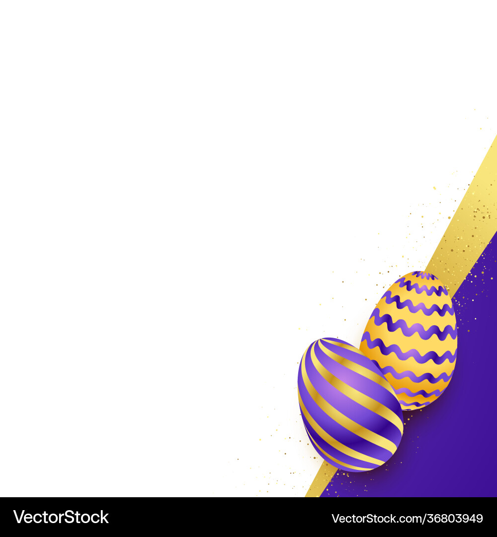 Easter background template with festive eggs Vector Image