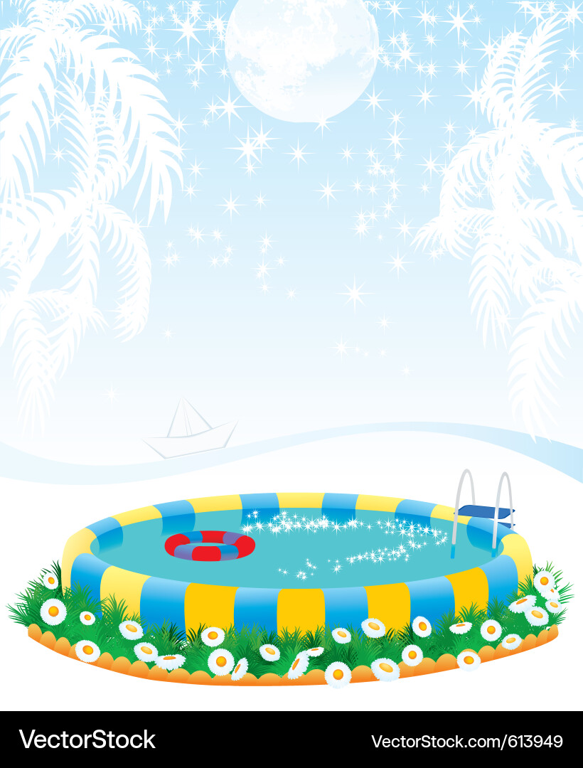 Outdoor pool Royalty Free Vector Image - VectorStock