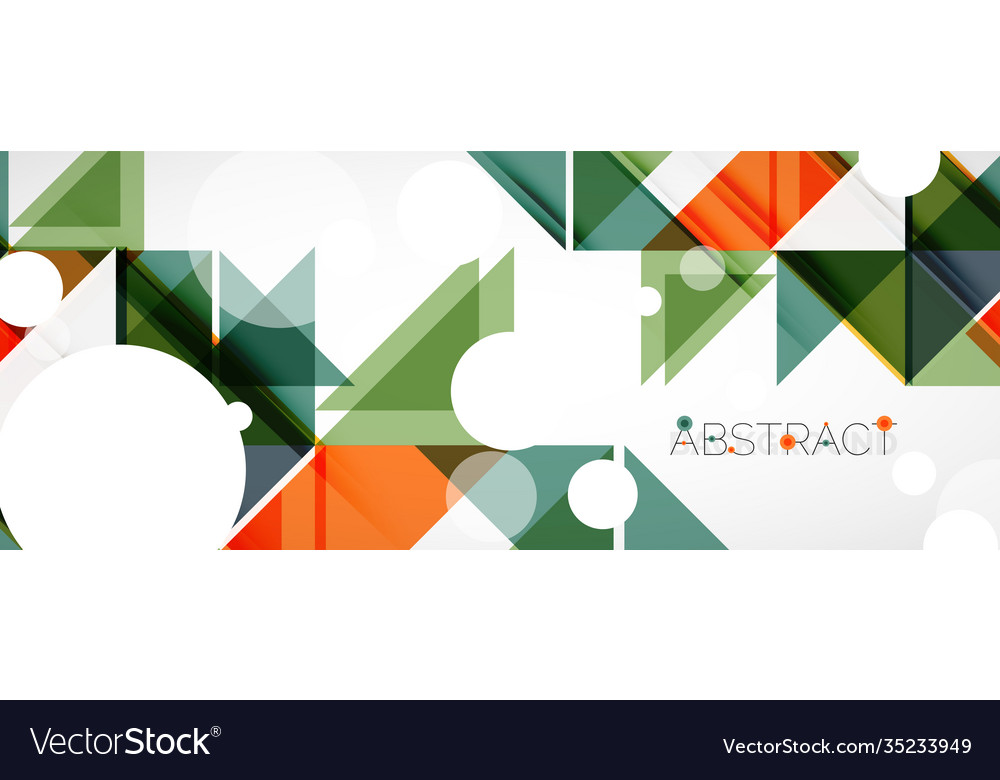 Set triangle geometric backgrounds Royalty Free Vector Image