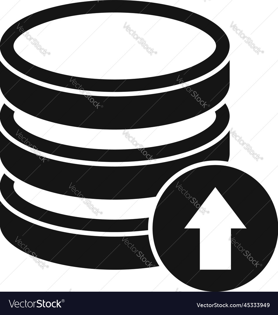 Storage server icon simple data cloud Royalty Free Vector