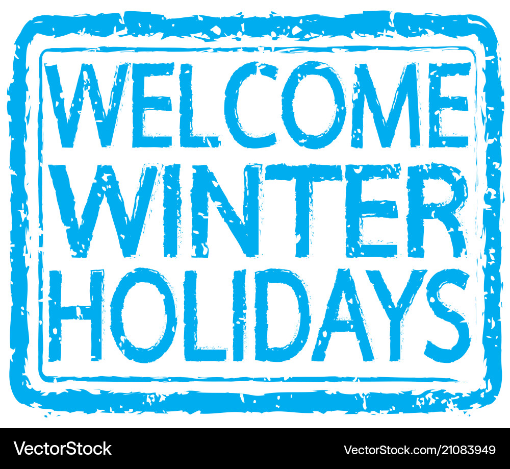 Winter stamp text design Royalty Free Vector Image