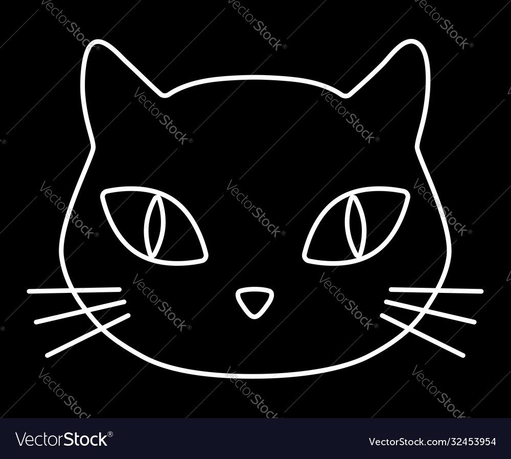Cat head icon Royalty Free Vector Image - VectorStock