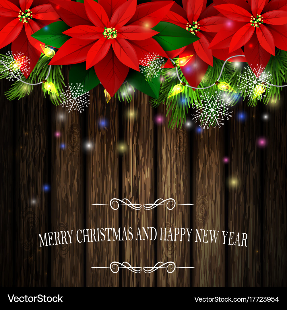 Christmas decoration evergreen trees Royalty Free Vector