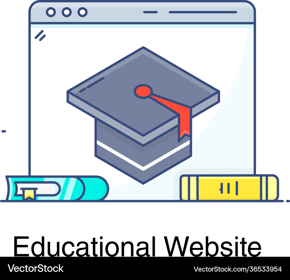 Educational website Royalty Free Vector Image - VectorStock