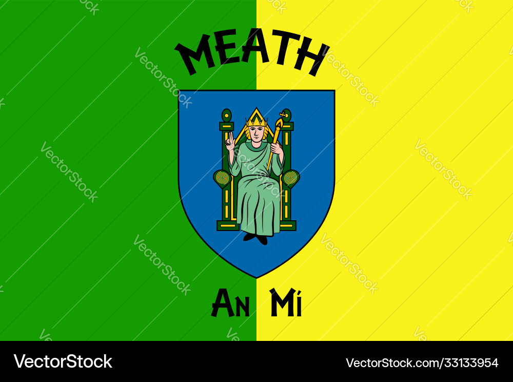 Flag kingdom meath in ireland Royalty Free Vector Image