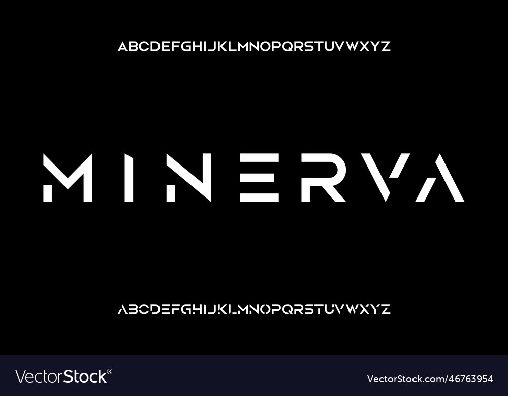 Modern futuristic alphabets display font Vector Image Modern futuristic alphabets display font Vector Image