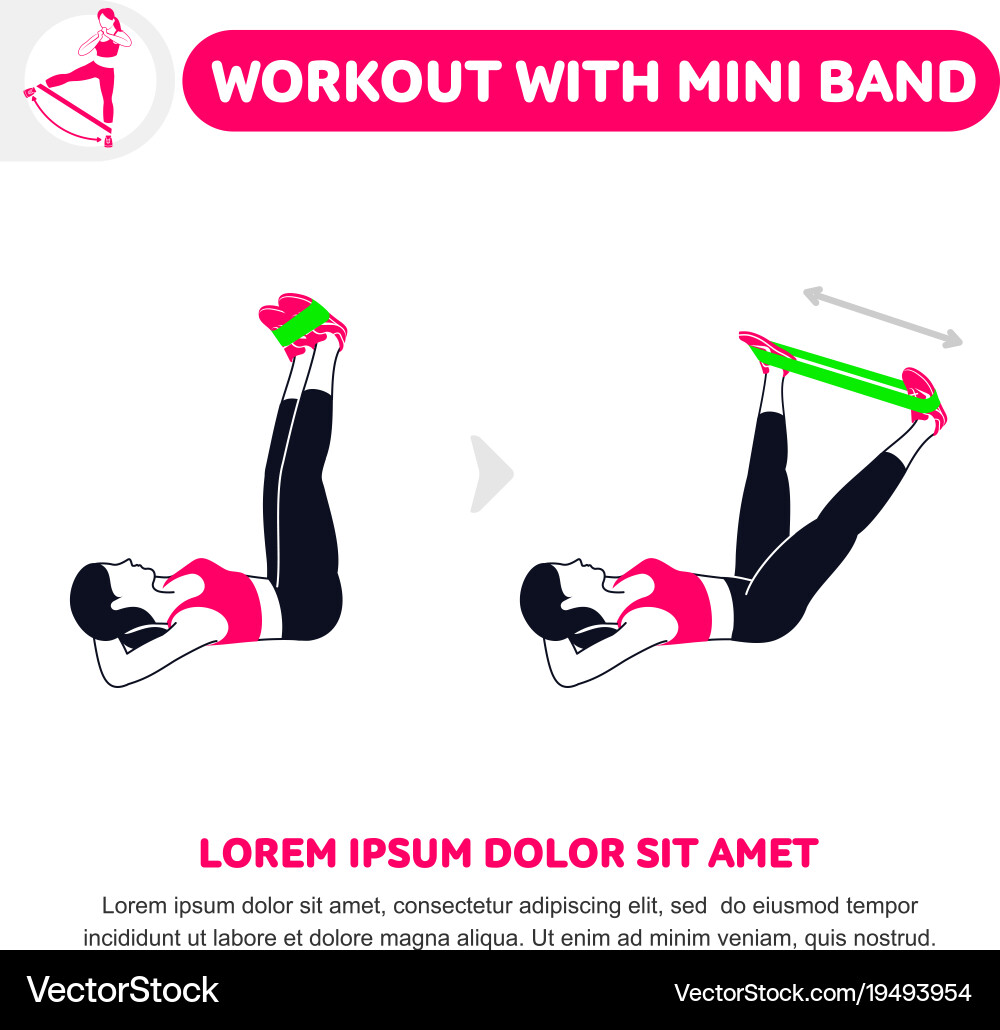 Workout with mini band Royalty Free Vector Image