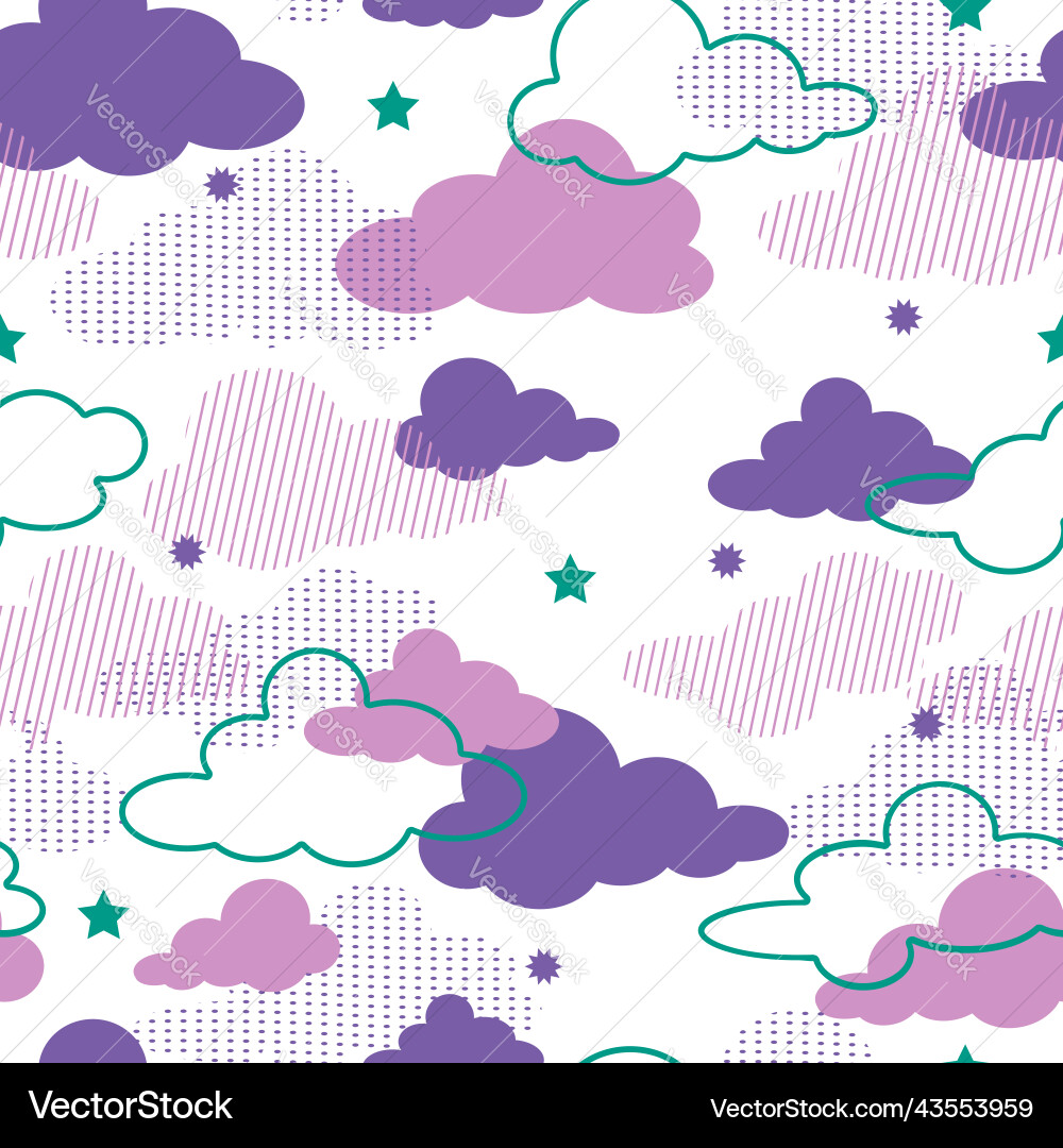 Abstract purple dream sky fantasy seamless Vector Image
