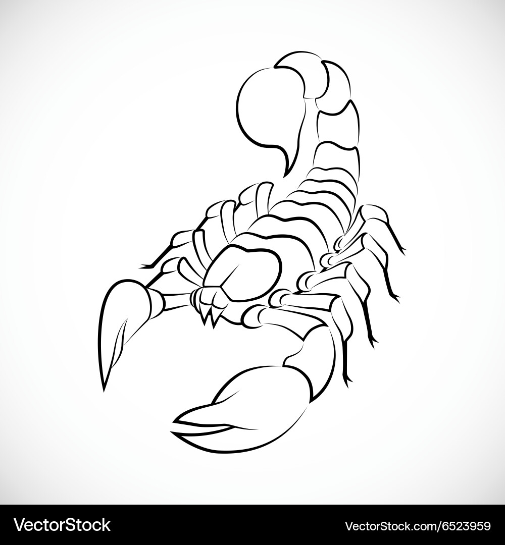 Abstract scorpion Royalty Free Vector Image - VectorStock