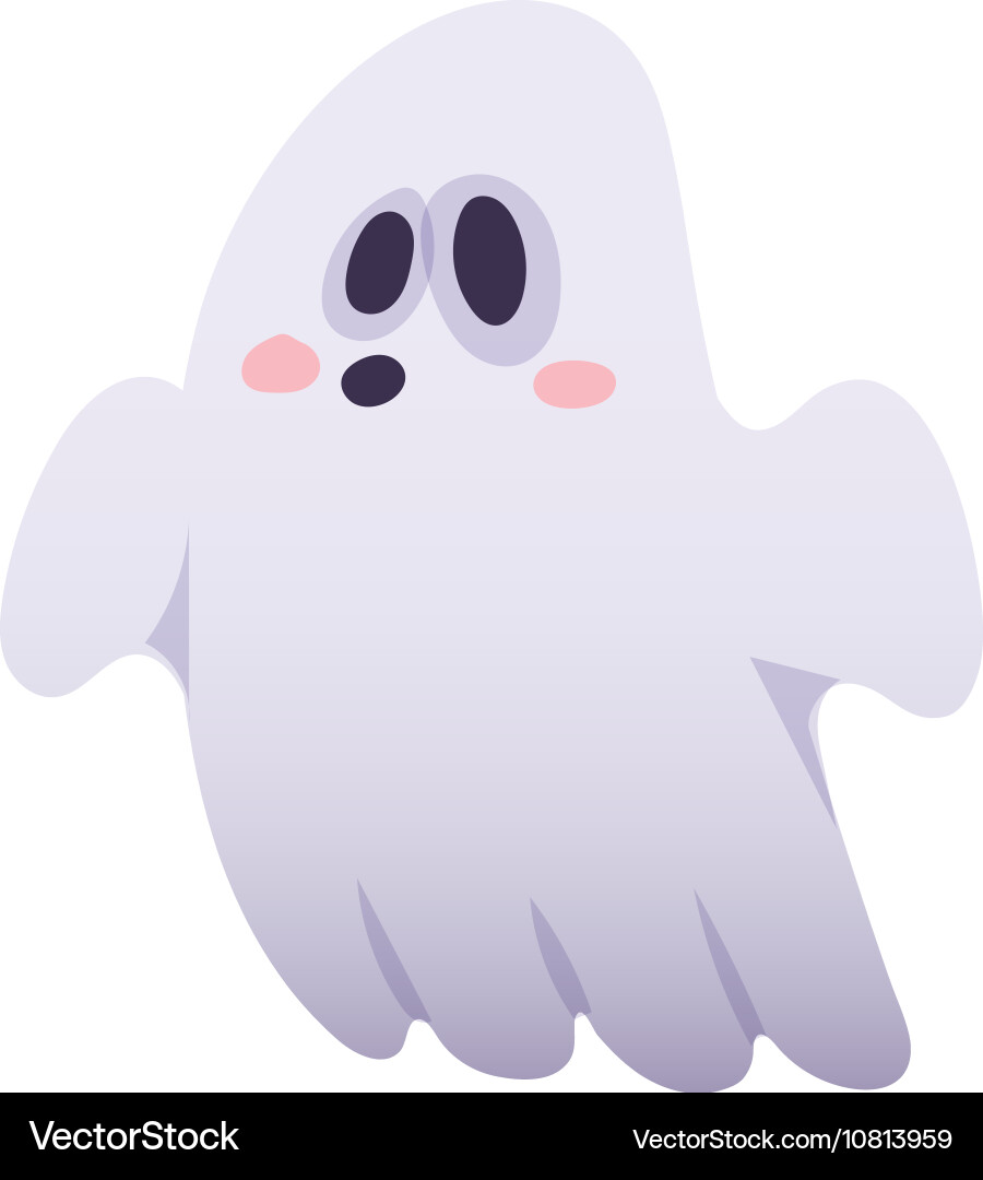 Ghost character isolated Royalty Free Vector Image