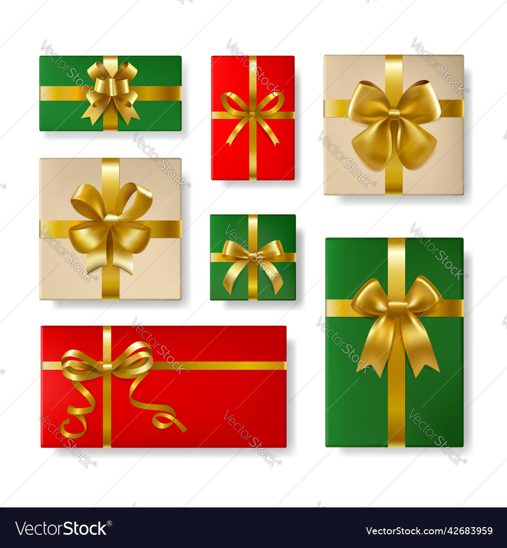 Gift box set Royalty Free Vector Image - VectorStock