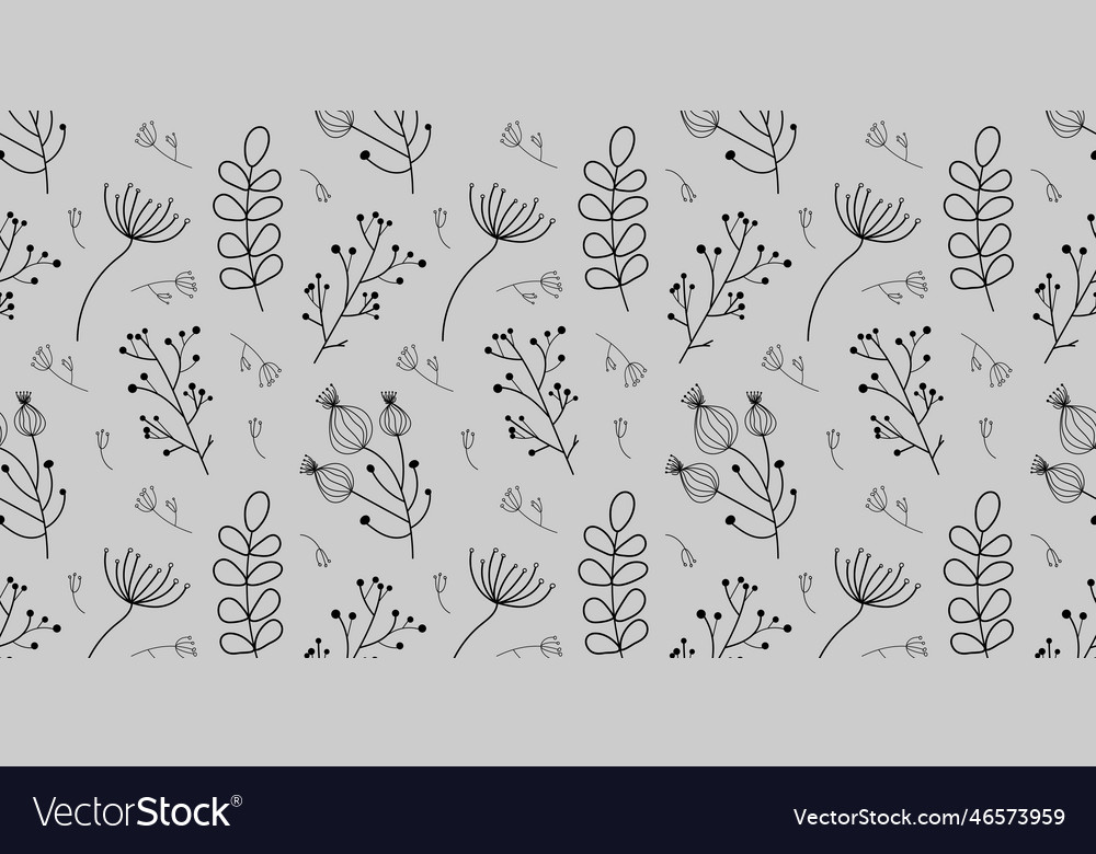 Seamless pattern with floral elements pattern Vector Image