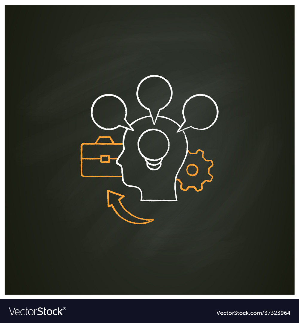 Accommodating chalk icon Royalty Free Vector Image