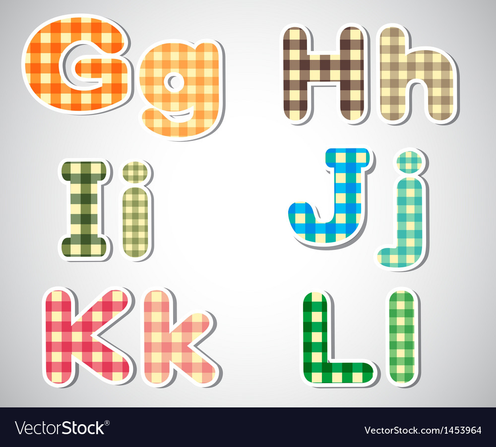 Colorful alphabet letters Royalty Free Vector Image