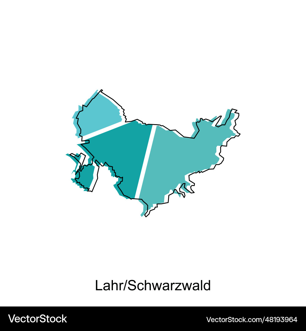 Lahr schwarzwald world map design template Vector Image