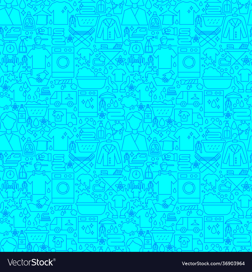 Laundry line seamless pattern Royalty Free Vector Image