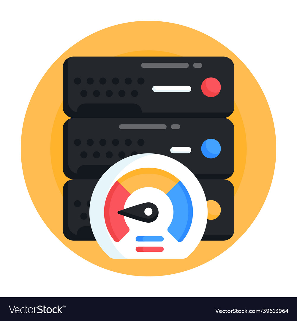 Server speed Royalty Free Vector Image - VectorStock