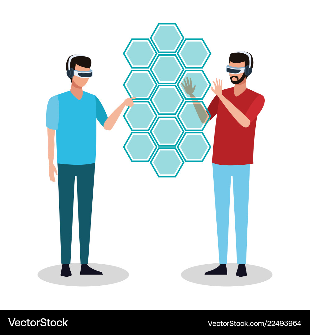 Virtual reality technology Royalty Free Vector Image