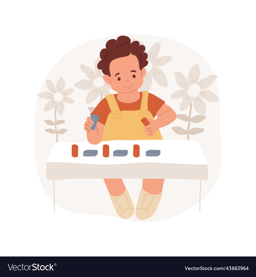 Working on patterns isolated cartoon Royalty Free Vector
