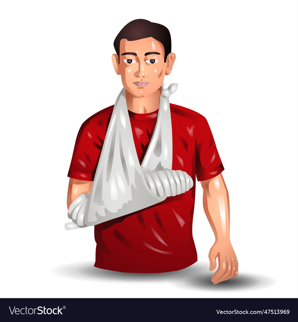 Broken arm Royalty Free Vector Image - VectorStock