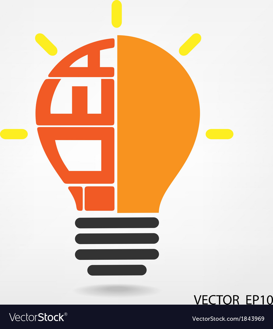 Creative light bulb Royalty Free Vector Image - VectorStock