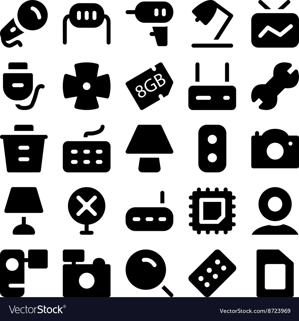 Electronics icons 8 Royalty Free Vector Image - VectorStock