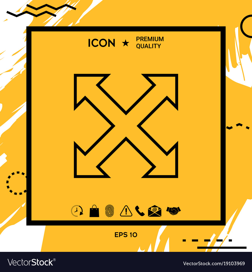 Extend resize enlarge line icon Royalty Free Vector Image