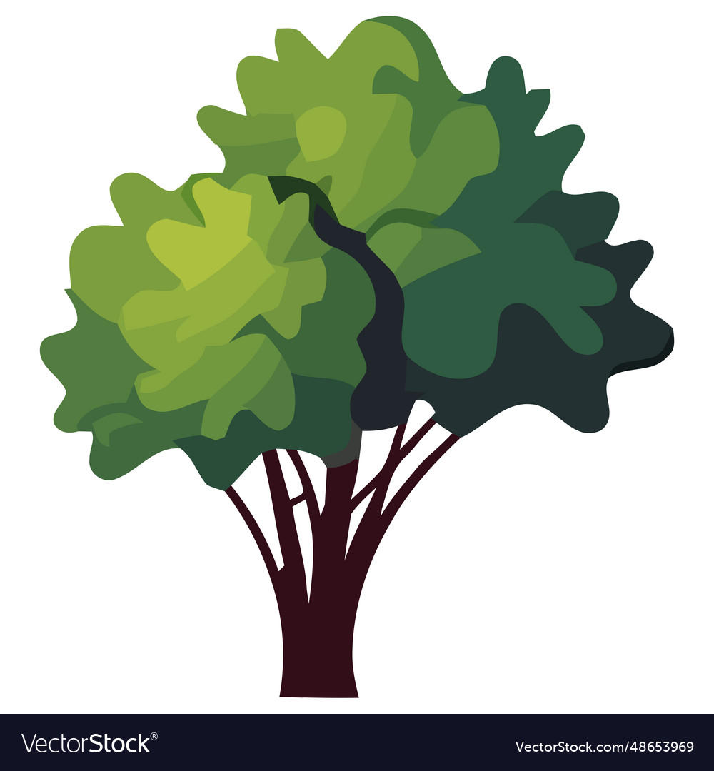 Green tree Royalty Free Vector Image - VectorStock