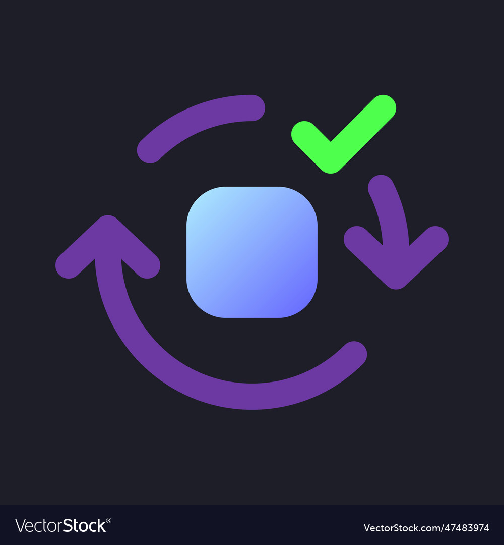 Applying spin motion effect flat gradient fill ui Vector Image