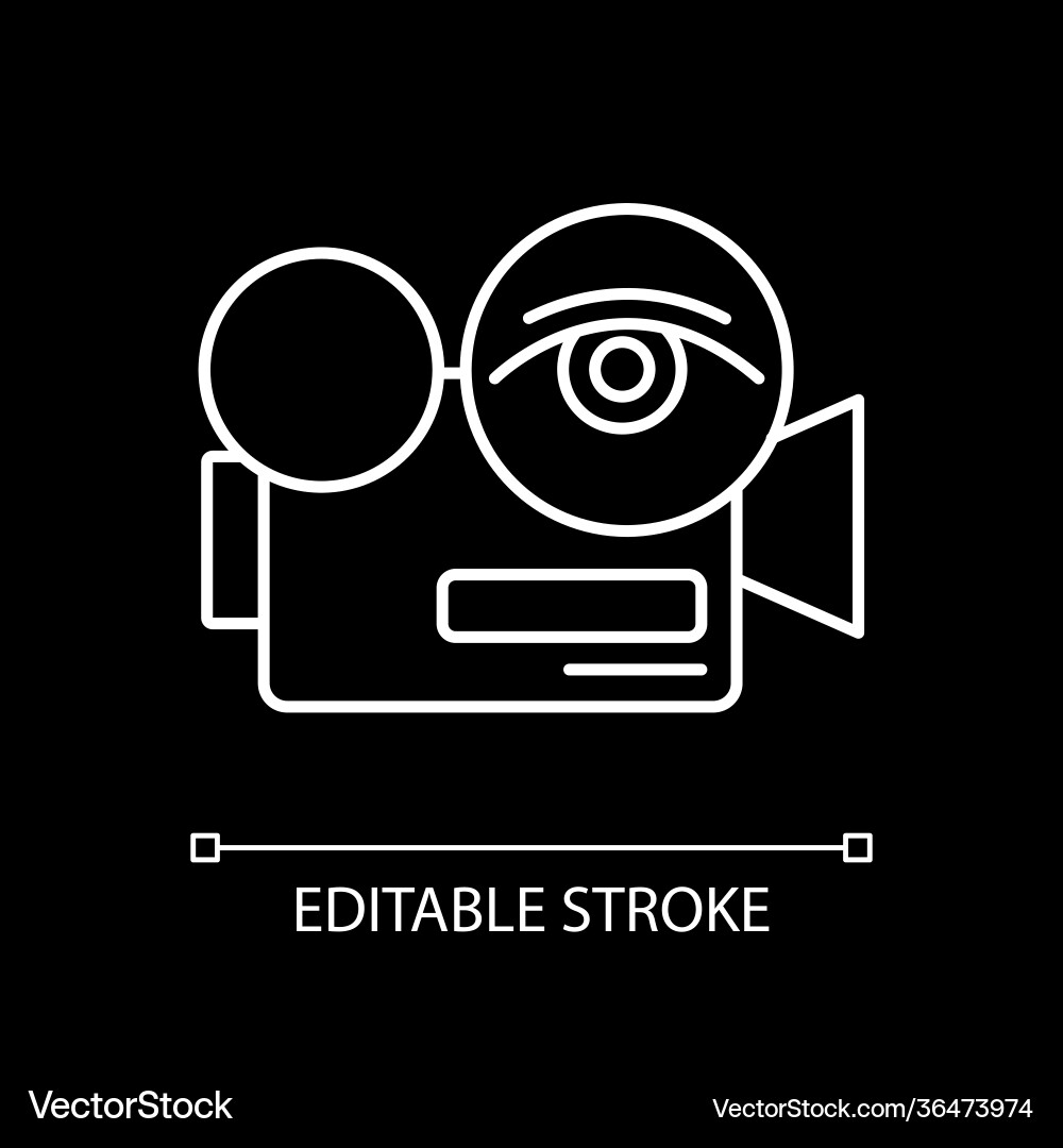 Arthouse film white linear icon for dark theme Vector Image