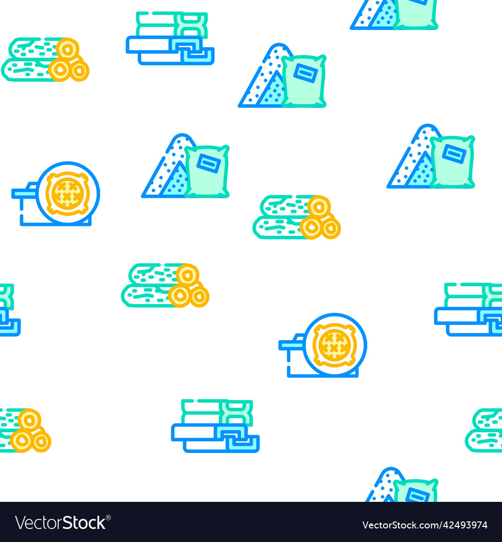 Building material seamless pattern Royalty Free Vector Image