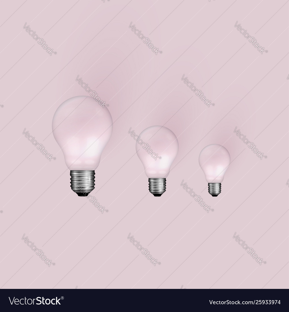 High detailed realistic light bulb Royalty Free Vector Image