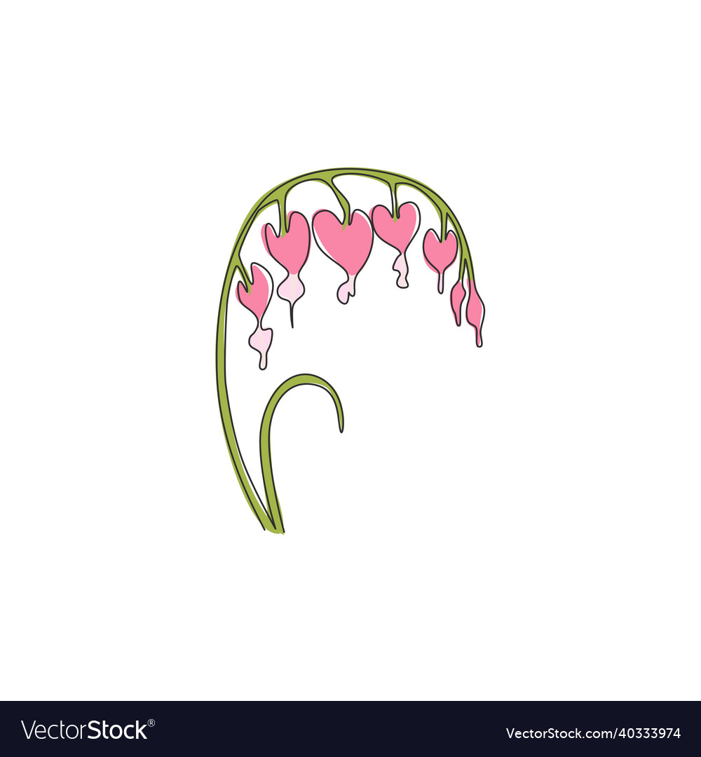 Single Continuous Line Drawing Of Beauty Fresh Vector Image