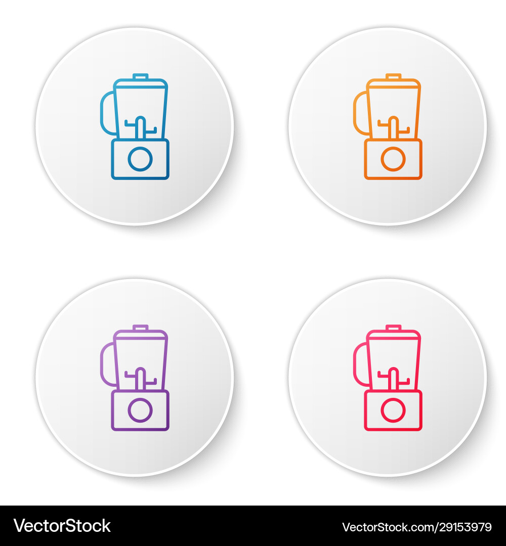 Color line blender icon isolated on white Vector Image