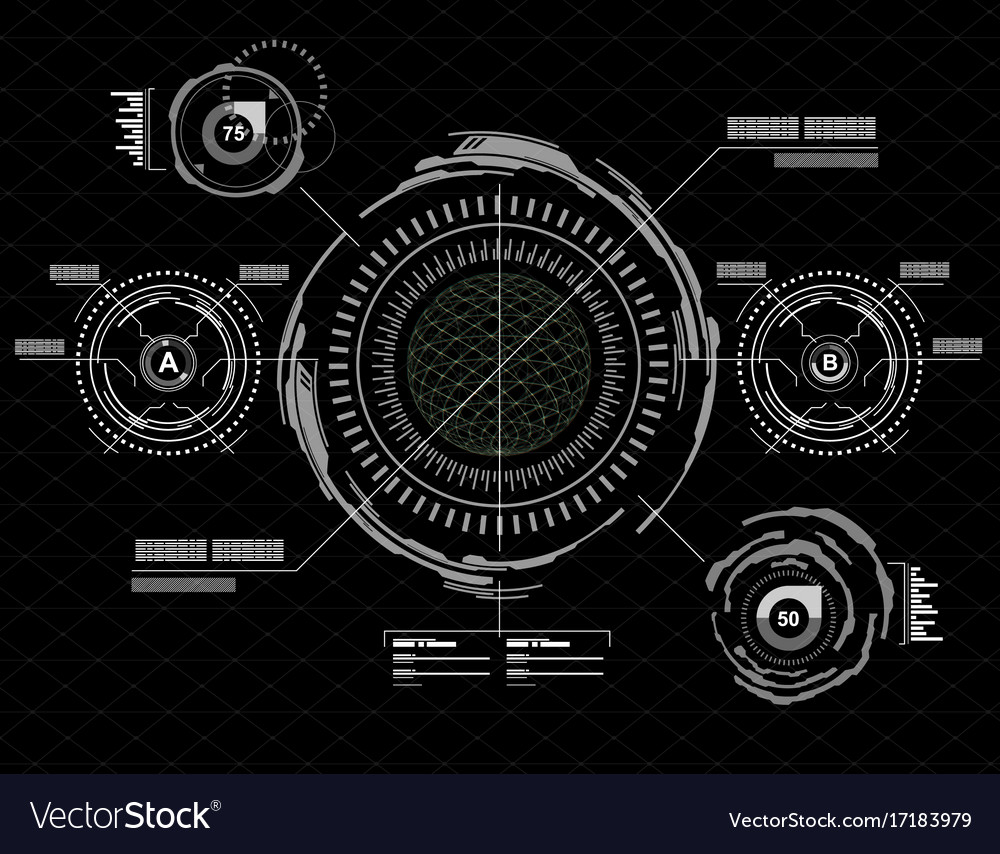 Infographic elements head-up display elements Vector Image