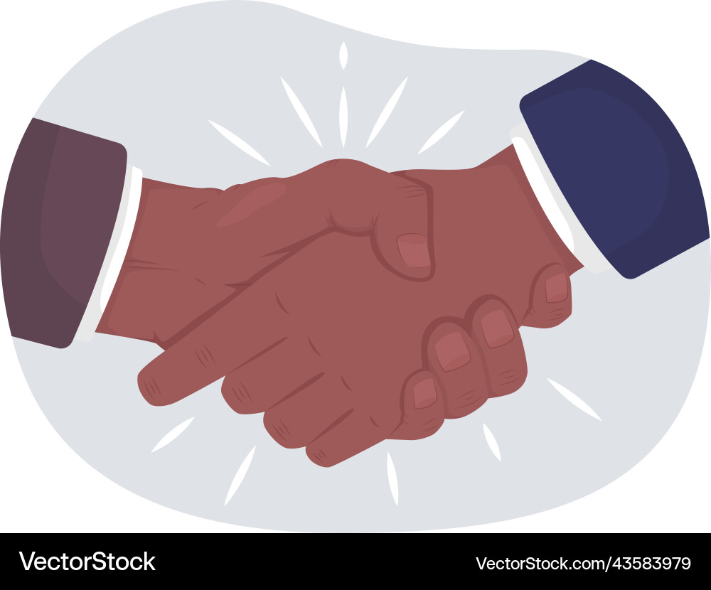 Making agreement 2d isolated Royalty Free Vector Image