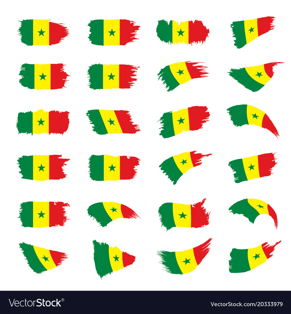 Senegal flag Royalty Free Vector Image - VectorStock