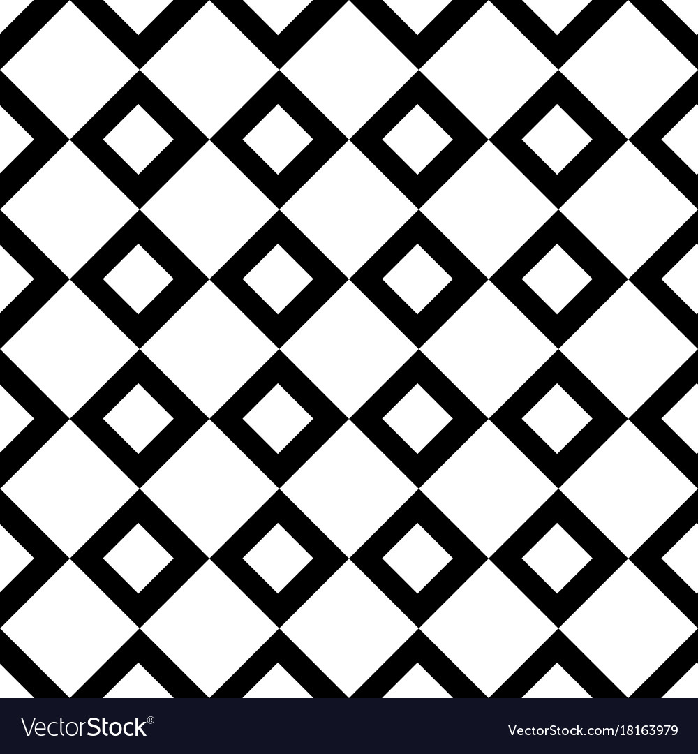 Square black seamless pattern Royalty Free Vector Image
