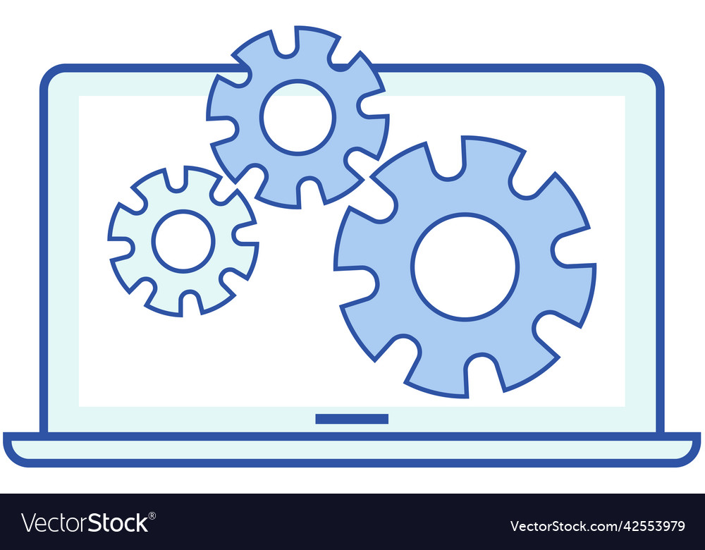 Technical support computer service settings Vector Image