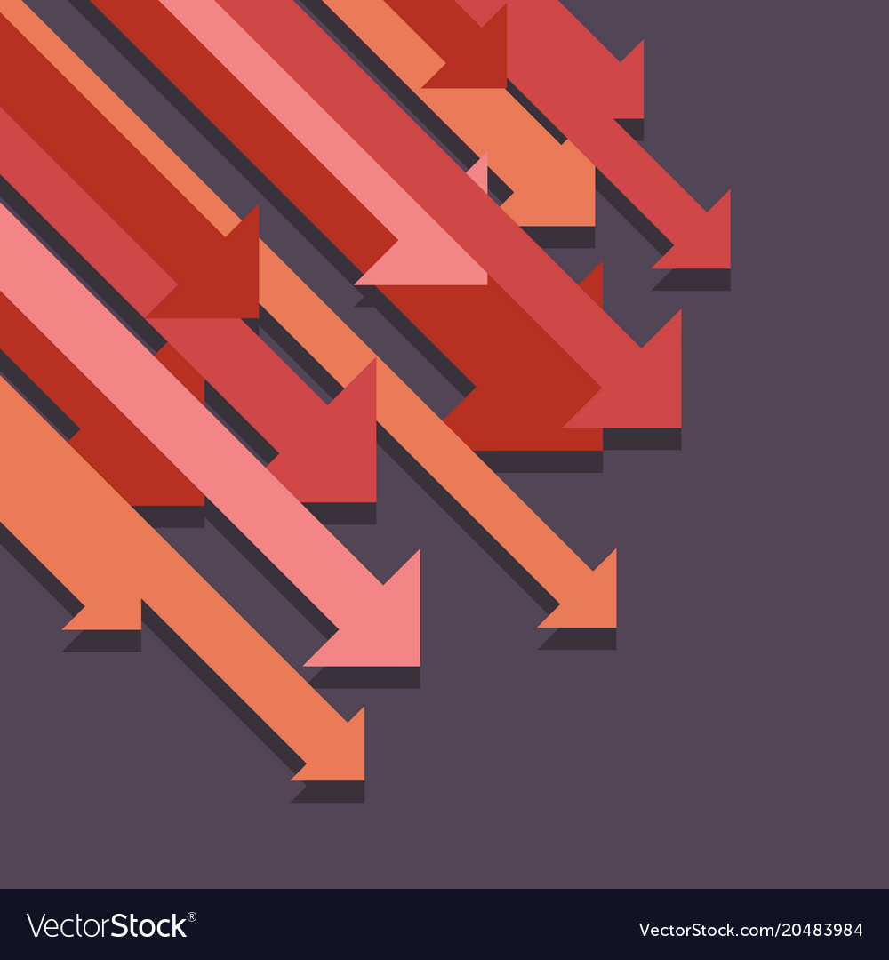 Abstract graph down arrows Royalty Free Vector Image