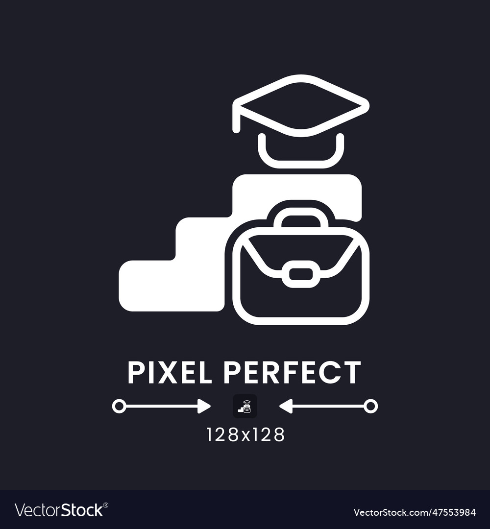 Learning and development white solid desktop icon Vector Image