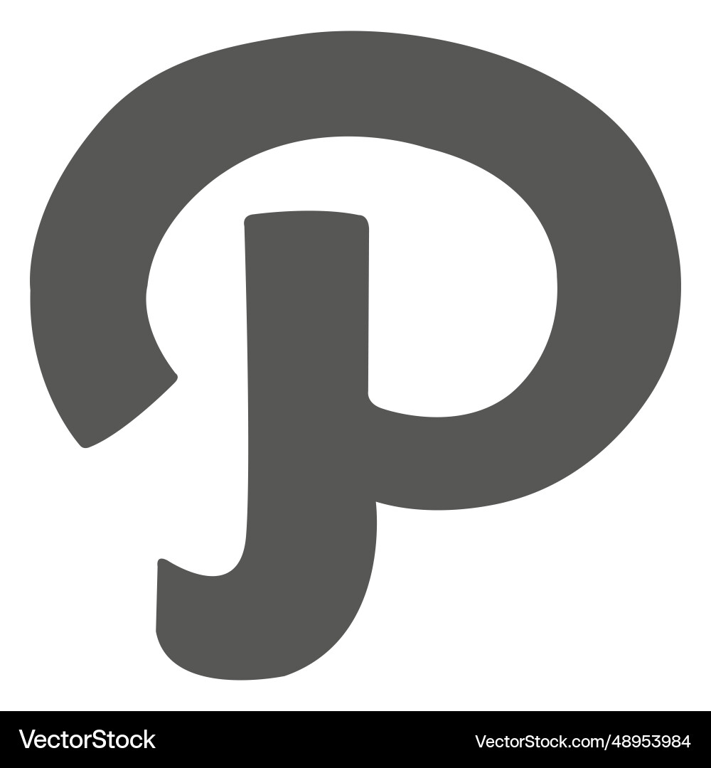 Pinterest p logo Royalty Free Vector Image - VectorStock