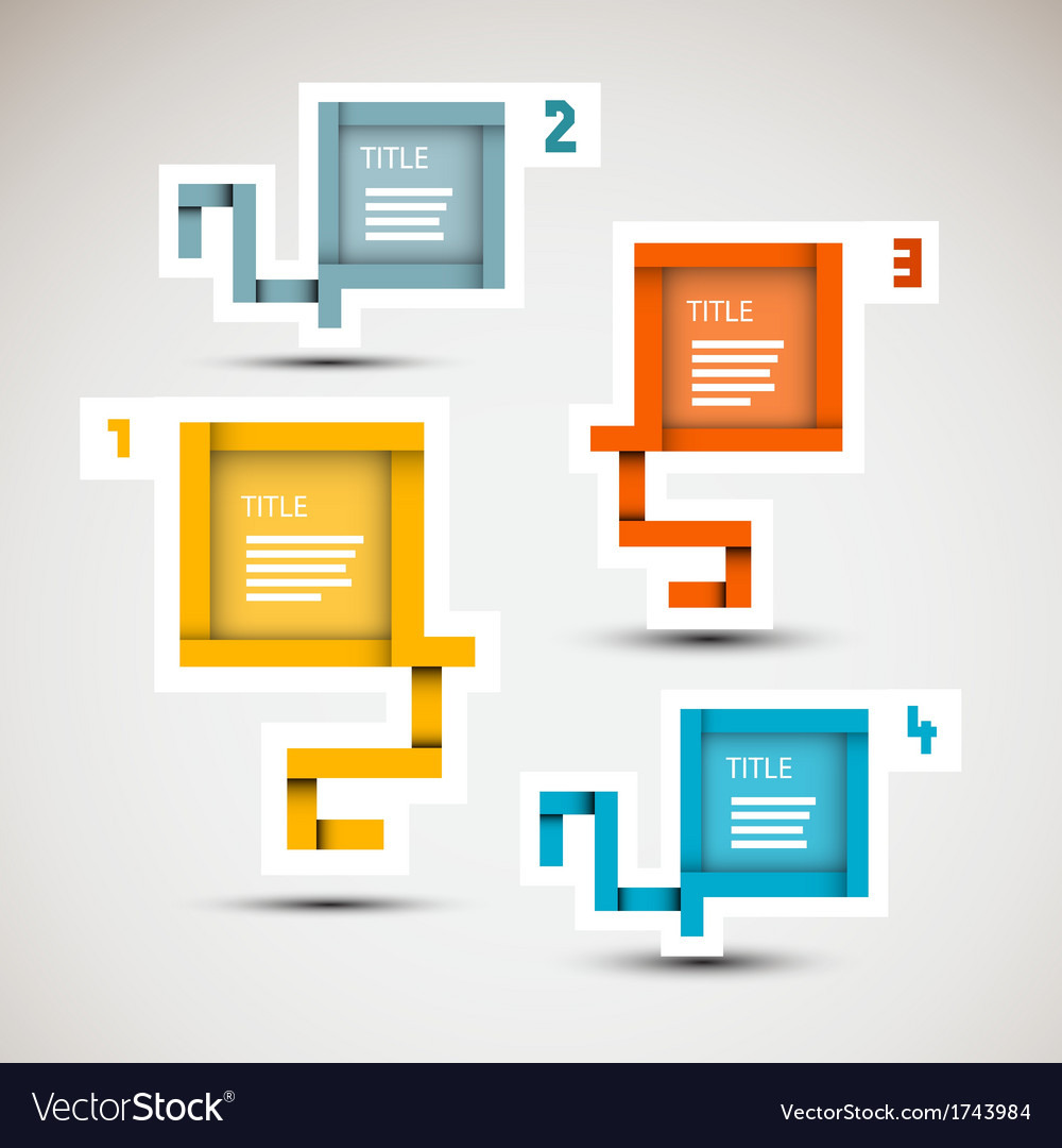 Progress steps for tutorial infographics Vector Image