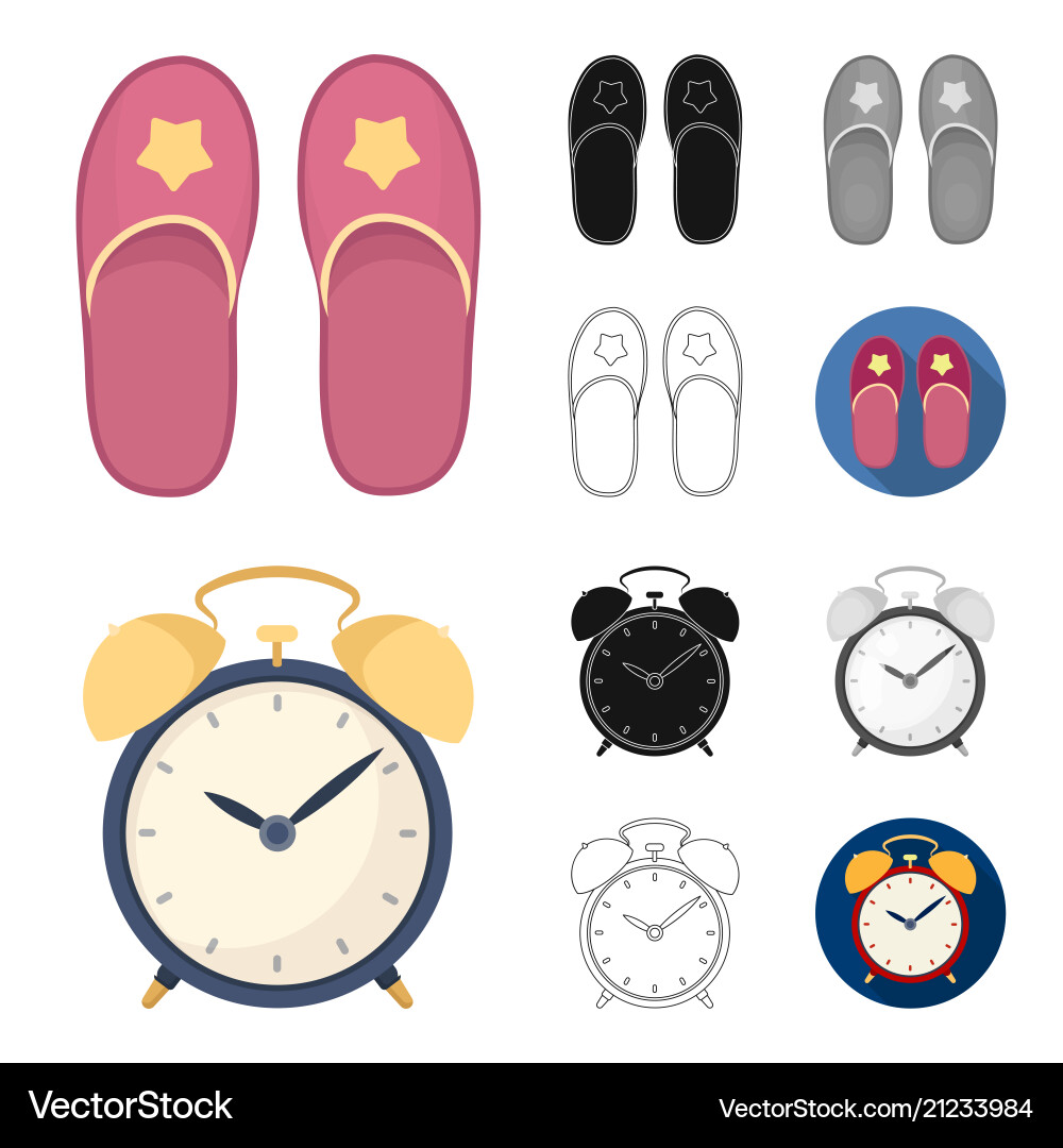 Rest and sleep cartoonblackflatmonochrome Vector Image