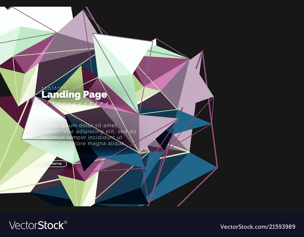 3d triangle abstract background Royalty Free Vector Image