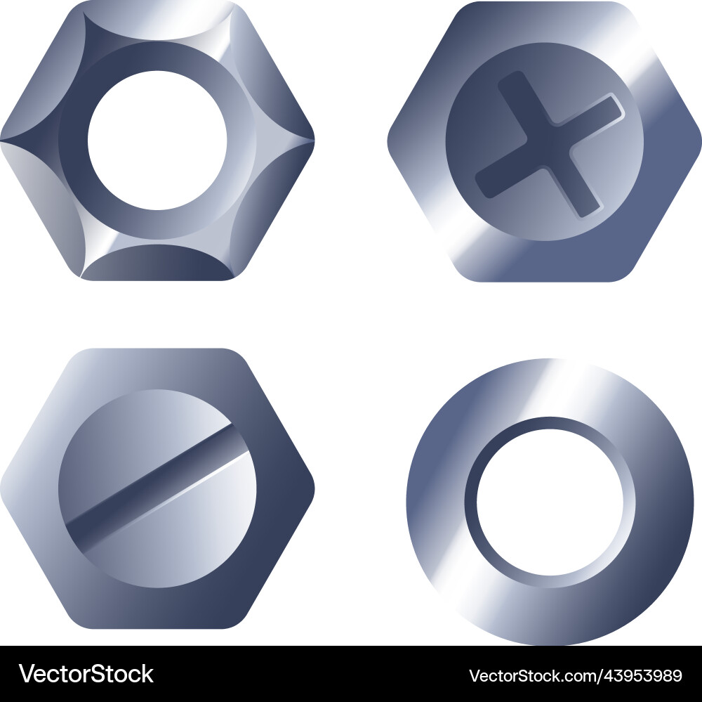 Bolts and nuts tools instruments for repair Vector Image