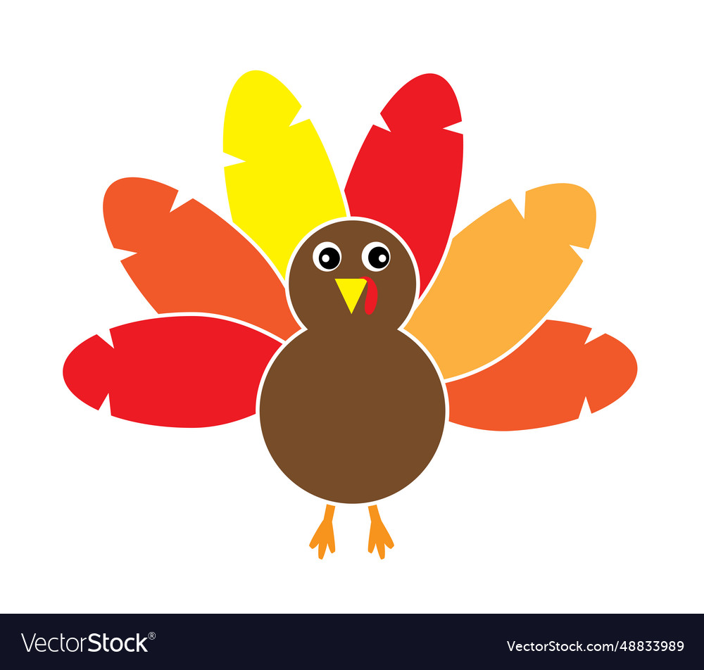 Cute turkey Royalty Free Vector Image - VectorStock