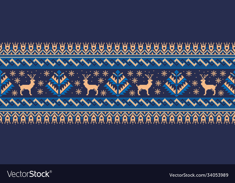Folk seamless pattern Royalty Free Vector Image