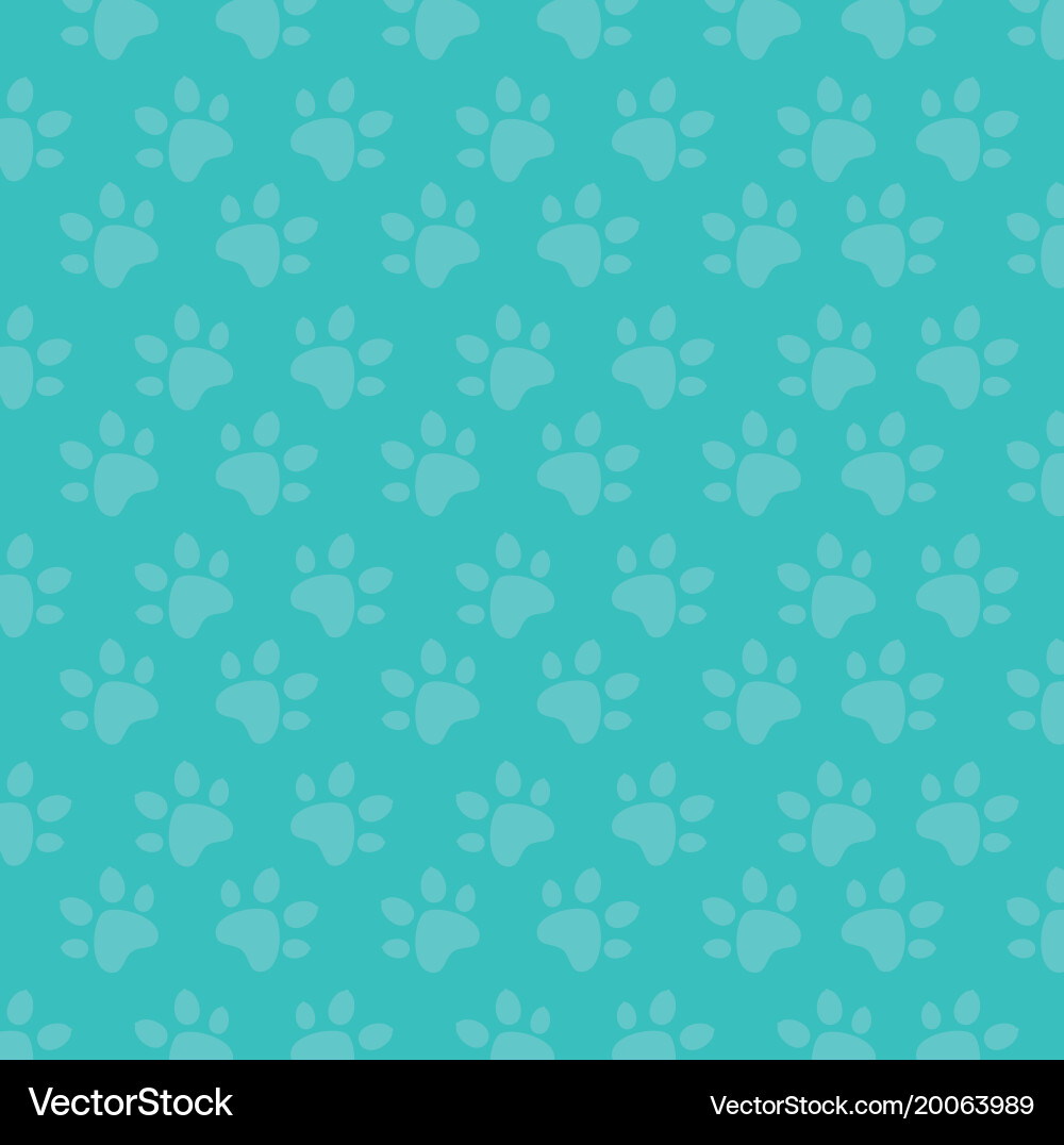Foot print paw mascot pattern Royalty Free Vector Image